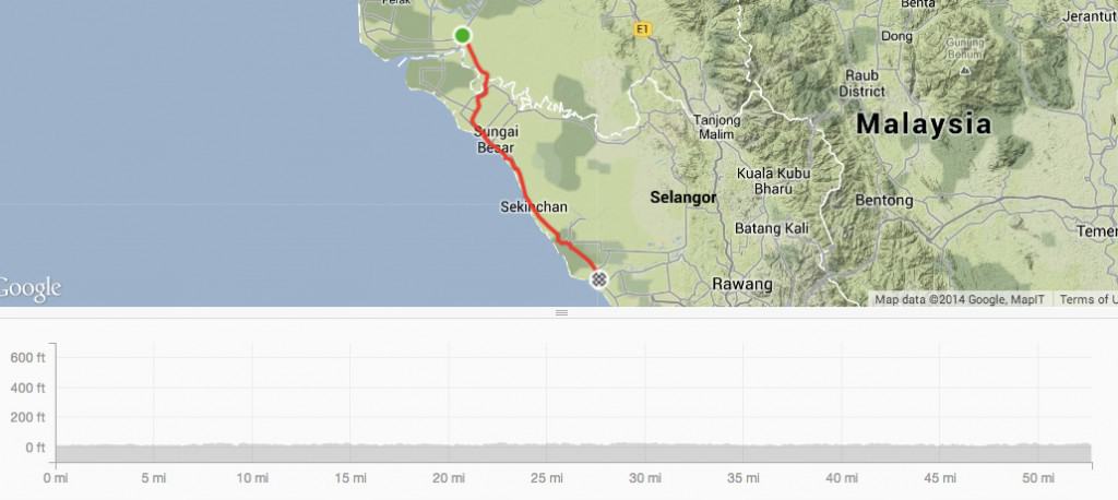 SE Asia bike tour - Simpang Empat to Kuala Selangor - Geoff Jones
