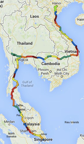 South East Asia bike tour post index. - Geoff Jones